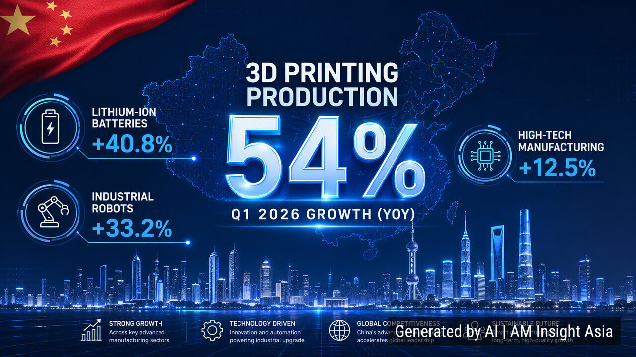 China 3D Printing Production Surges 54% in Q1 2026: Evidence of ...